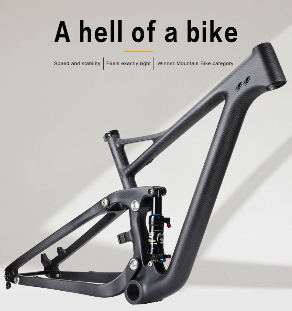 AIRWOLF 29ER Full Suspension Carbon Mountain Bike Frame DNM Shock 190 ...