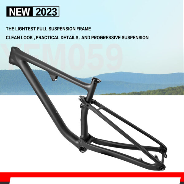 AIRWOLF 29ER T1100 Full Suspension Mountain Bike Frame Boost Thru Axle ...