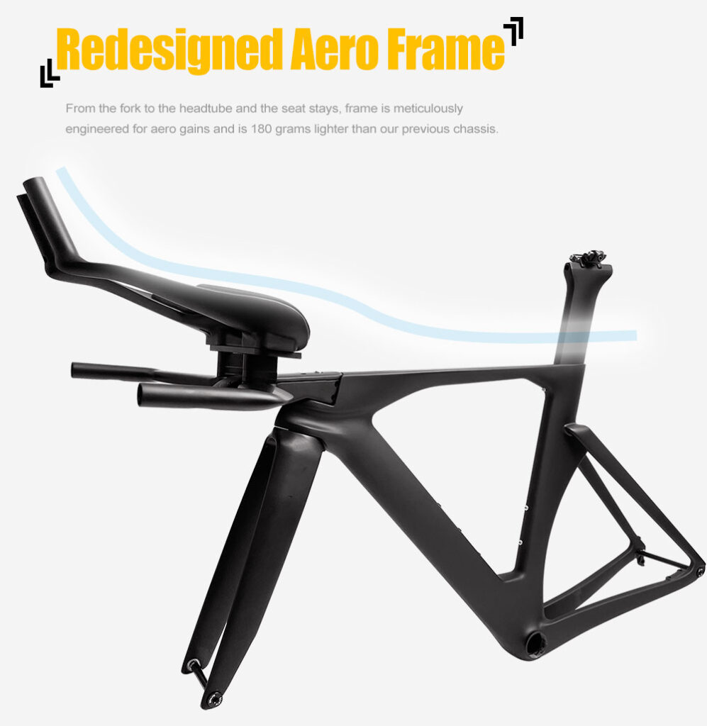 AIRWOLF YFT058 New Carbon TT Bike Frame Time Trial Road Bicycle Frame ...