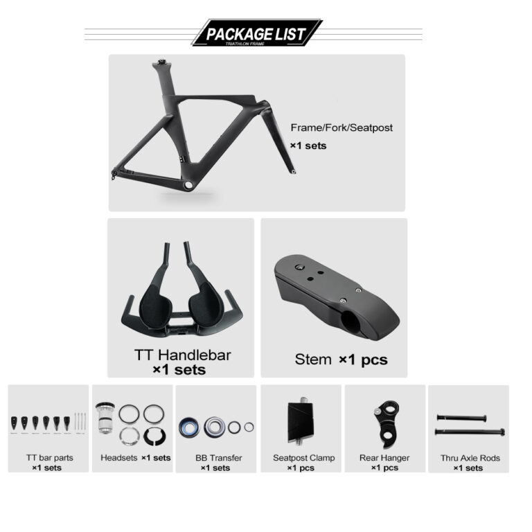 AIRWOLF EPS Time Trial Frameset Light Weight Carbon Aero Time Trial ...