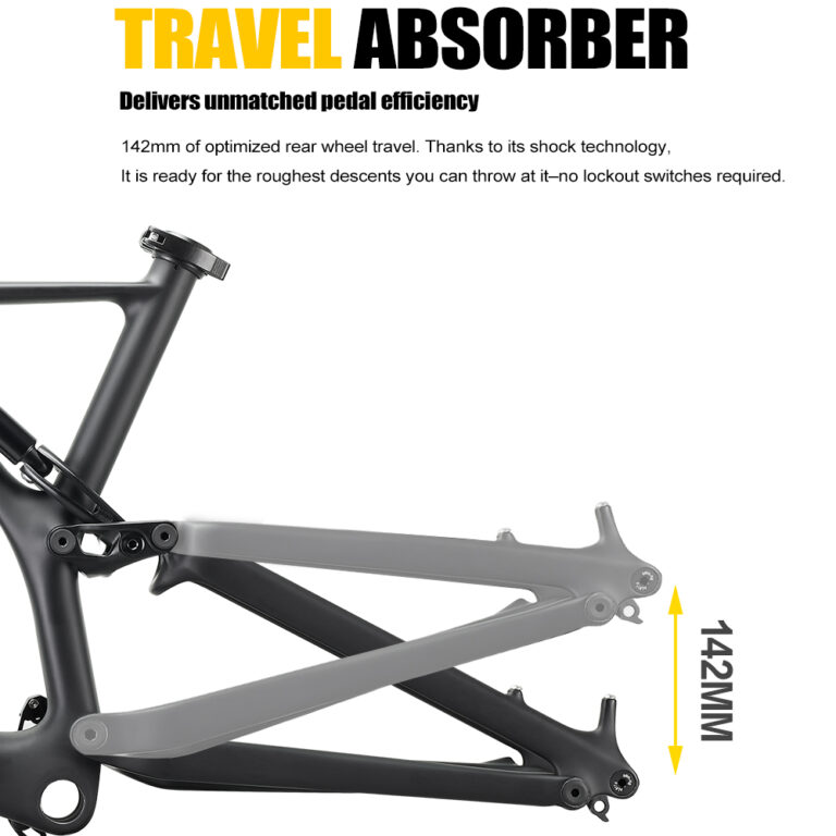 AIRWOLF 29ER Full Suspension Mountain Bike Frames BSA Carbon Frame ...