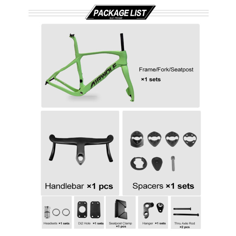 AIRWOLF 2024 New Grevil F Disc Road Frame Cycling Bike Gravel Frames ...